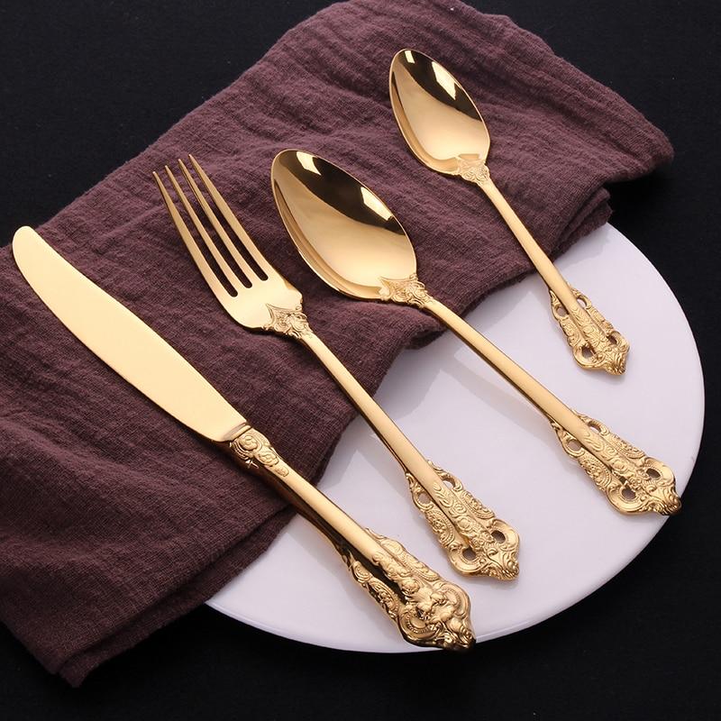 Home And Tower | Caroline Royal Flatware 24-Piece - Home and Tower